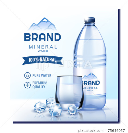 Natural Mineral Water Promotional Poster Vector... - Stock Illustration ...