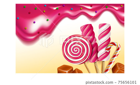 Sweet Shop Creative Promotional Poster Vector... - Stock Illustration ...