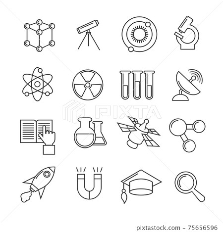 Science thin line icons set - Stock Illustration [75656596] - PIXTA