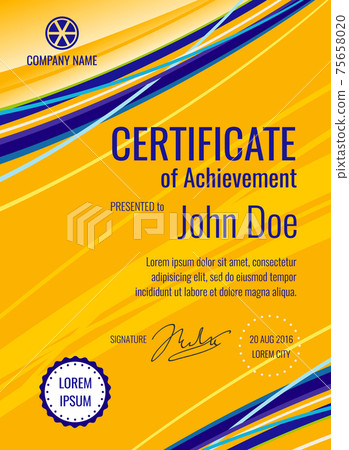 Certificate template diploma layout - Stock Illustration [75658020] - PIXTA