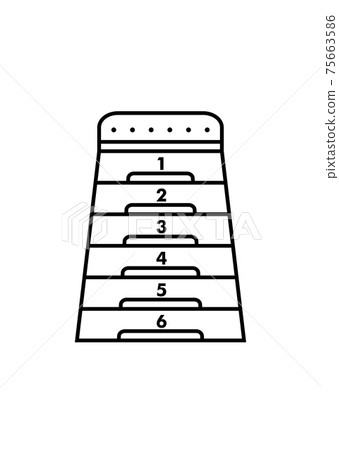 Line art vaulting box illustration - Stock Illustration [75663586] - PIXTA
