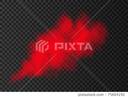 Red smoke explosion special effect isolated on... - Stock Illustration ...