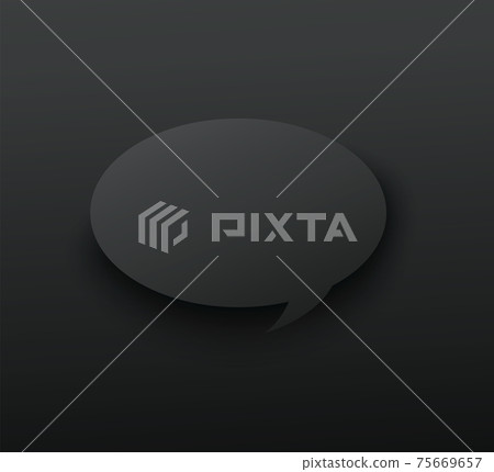 Blank speech bubble on black background vector... - Stock Illustration ...