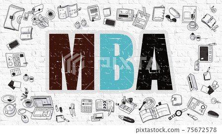MBA Concept with Doodle Design Icons. - Stock Illustration [75672578 ...