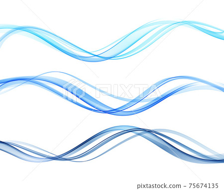 Vector blue color abstract wave design element - Stock Illustration ...