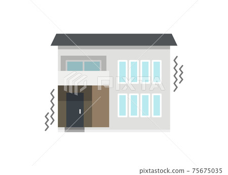 Earthquake Aftershock Disaster House shakes - Stock Illustration ...