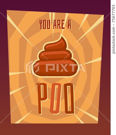 Greeting card template for a bad person - Stock Illustration [75677765 ...