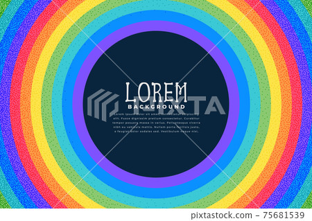 colorful circular rainbow color pattern... - Stock Illustration ...