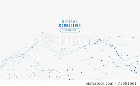 abstract white digital network connection lines... - Stock Illustration ...