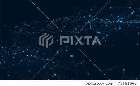 abstract low poly connection lines digital... - Stock Illustration ...