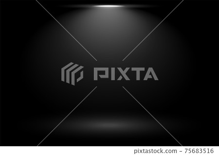 black background with focus spot light - Stock Illustration [75683516 ...
