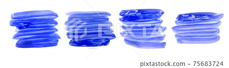 hand painted watercolor brush stroke set in... - Stock Illustration ...