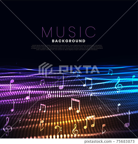 music festival background with particle wave... - Stock Illustration ...