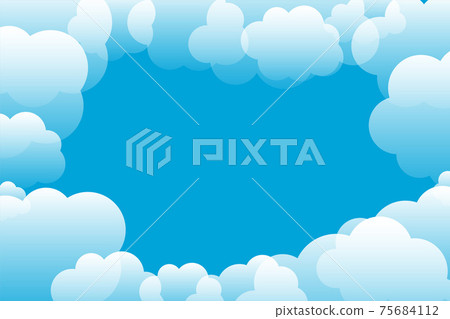 blue sky and clouds background with text space - Stock Illustration ...