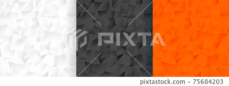 abstract low poly three color background...-插圖素材 [75684203] - PIXTA圖庫