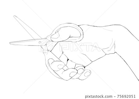 Monochrome illustration of a realistic hand... - Stock Illustration ...