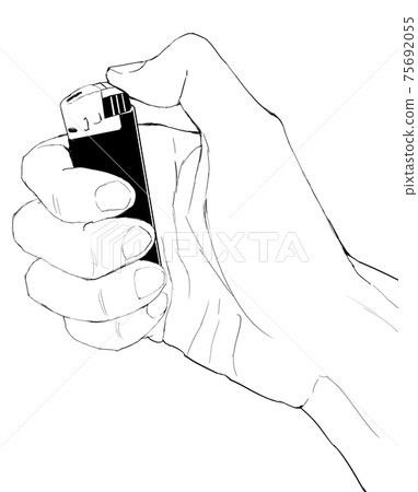 Realistic black-and-white illustration of a... - Stock Illustration ...