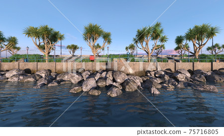 Isolated island - Stock Illustration [75716805] - PIXTA