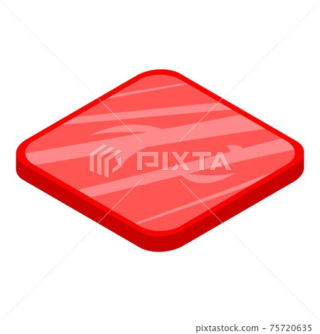 Slice meat icon, isometric style - Stock Illustration [75720635] - PIXTA