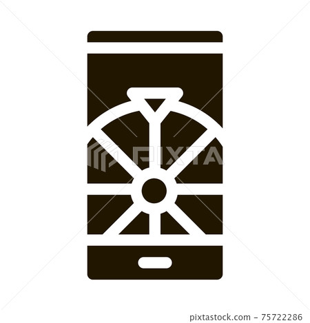 Phone Roulette Icon Vector Glyph Illustration - Stock Illustration ...
