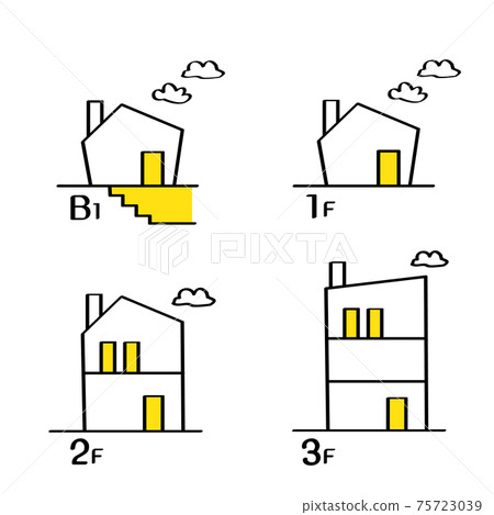 Icon showing the number of floors of the house - Stock Illustration ...