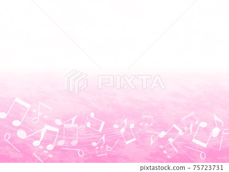 Pink frame of musical notes no.01 - Stock Illustration [75723731] - PIXTA