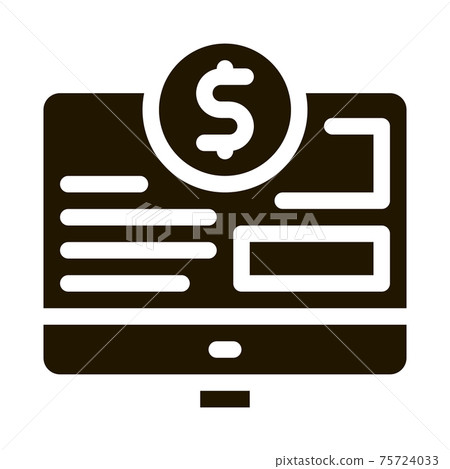 Money Web Site Icon Vector Glyph Illustration - Stock Illustration ...