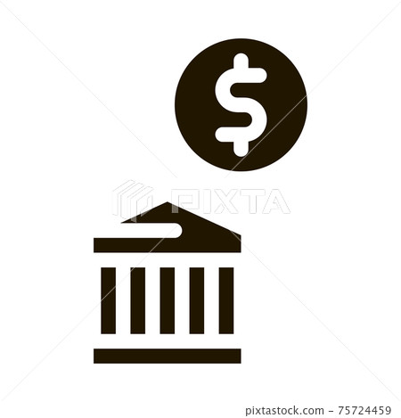 Building Coin Icon Vector Glyph Illustration - Stock Illustration ...