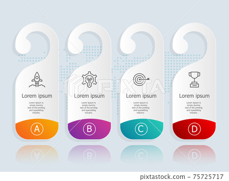 abstract horizontal label infographics with... - Stock Illustration ...