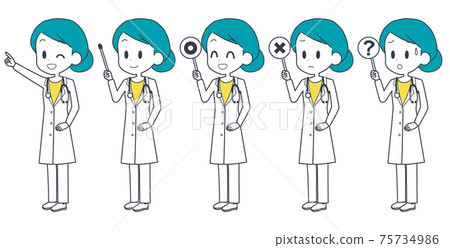 Doctor female pointer set - Stock Illustration [75734986] - PIXTA
