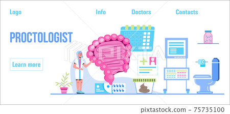 Proctologist concept vector for medical web.... - Stock Illustration ...