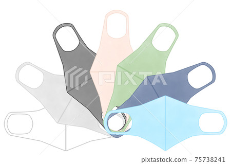 Urethane mask 7 colors - Stock Illustration [75738241] - PIXTA