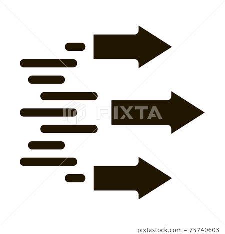 Speed Arrows Icon Vector Glyph Illustration - Stock Illustration ...