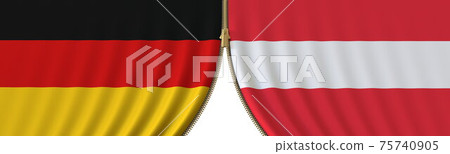 Germany and Austria cooperation or conflict,... - Stock Illustration ...