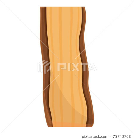 Crack tree plank icon, cartoon style - Stock Illustration [75743768 ...