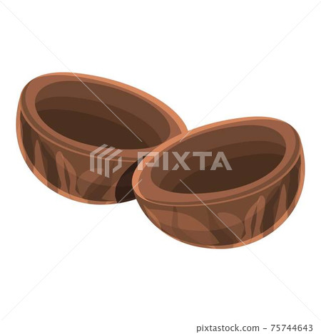 Nuts shell icon, cartoon style - Stock Illustration [75744643] - PIXTA