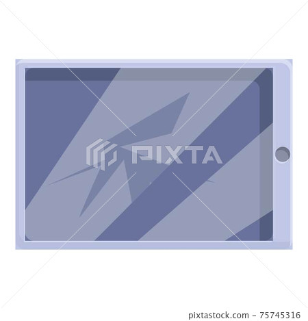 Broken tablet icon, cartoon style - Stock Illustration [75745316] - PIXTA
