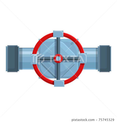 Control valve pipe icon, cartoon style - Stock Illustration [75745329 ...
