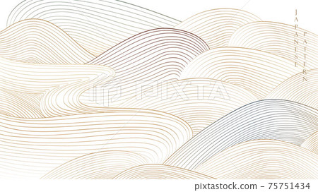 Japanese background with line art pattern... - Stock Illustration ...