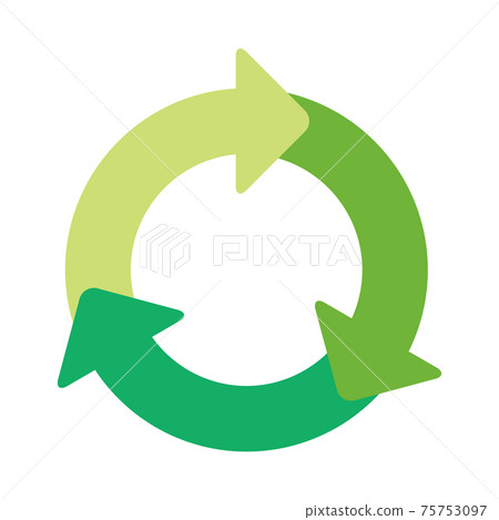 Circular eco color 3 cycle icon - Stock Illustration [75753097] - PIXTA