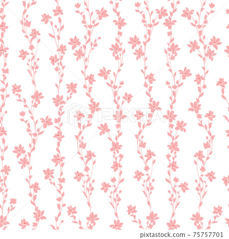Seamlessly continuous floral pattern, - Stock Illustration [75757701 ...