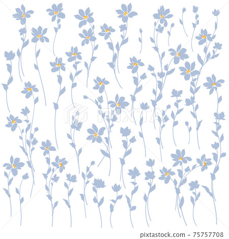 Seamlessly continuous floral pattern, - Stock Illustration [75757708 ...