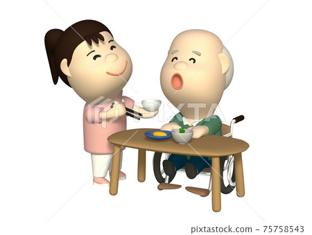 Staff to assist with meals - Stock Illustration [75758543] - PIXTA