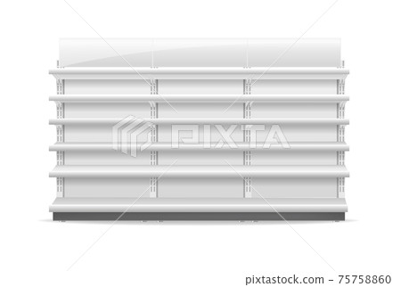 Shelving rack for store trading empty template... - Stock Illustration ...