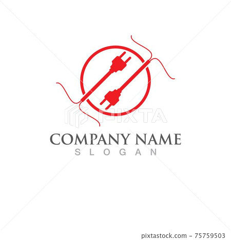 Power cable Logo Template vector icon... - Stock Illustration [75759503 ...