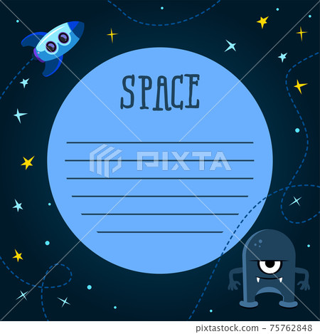 Spaceship background with space for your text... - Stock Illustration ...