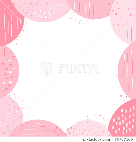 Cute dot decorative frame pink square - Stock Illustration [75767169 ...