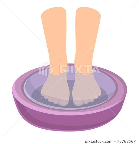 Clean foot bath icon, cartoon style - Stock Illustration [75768567] - PIXTA