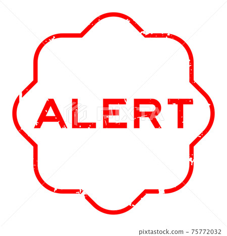 Grunge red alert word rubber seal stamp on... - Stock Illustration ...