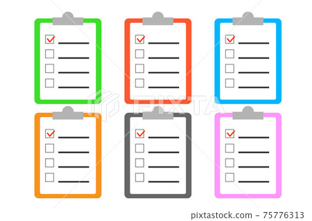 Check box illustration 6 color set - Stock Illustration [75776313] - PIXTA